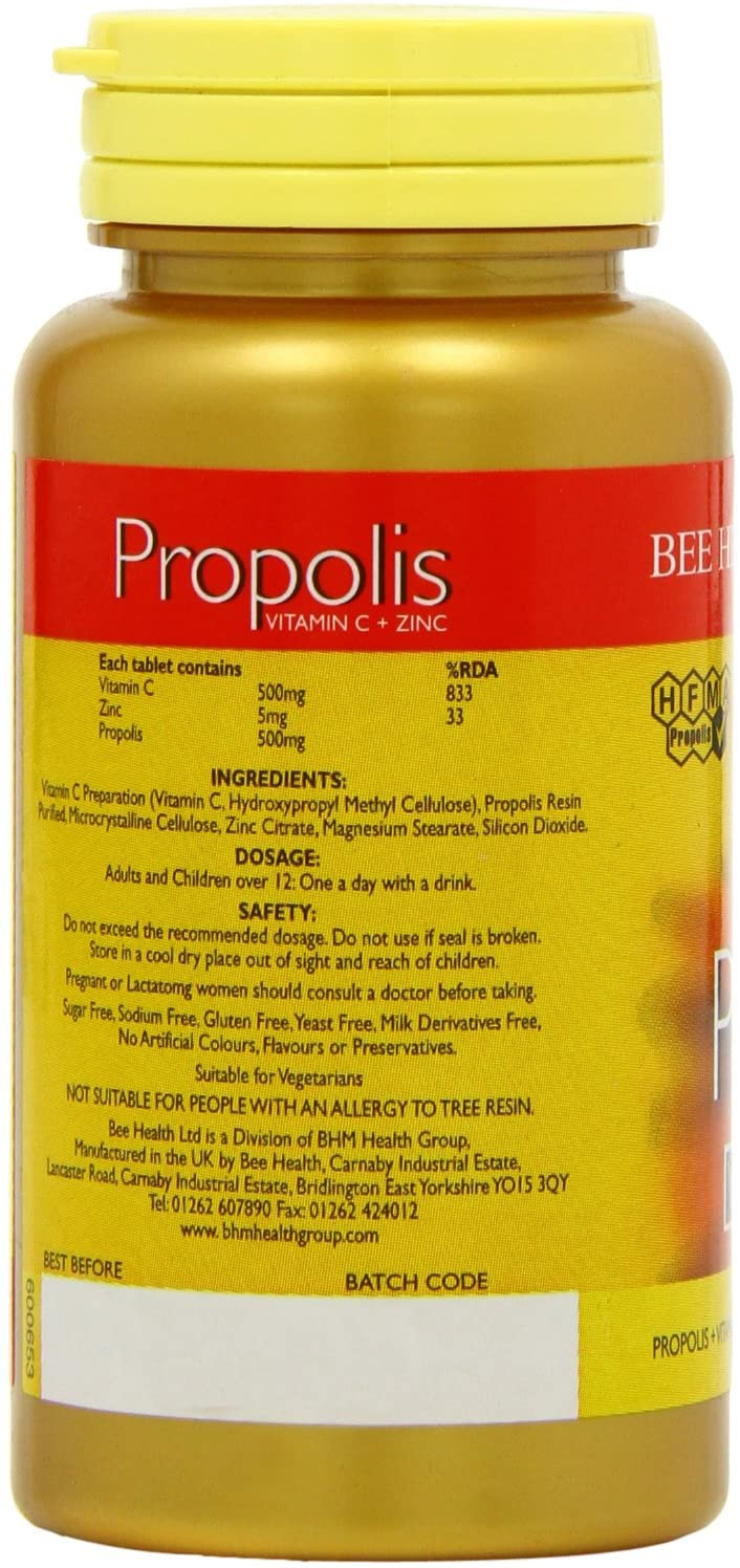 Bee Health Propolis Vitamin C & Zinc - 60 Tablets