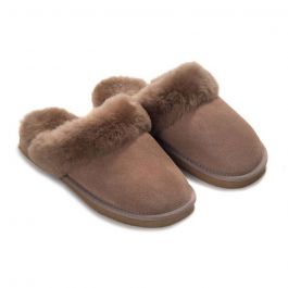 Luxury Genuine Australian Sheepskin Mule Slippers - Natural
