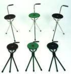 Three Legged Seat Sticks - walking sticks with stools